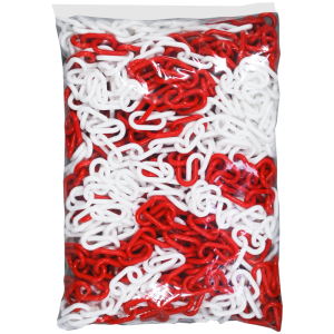 Afzetketting rood wit 25 mtr - kunststof - Betervoorbereid.nl